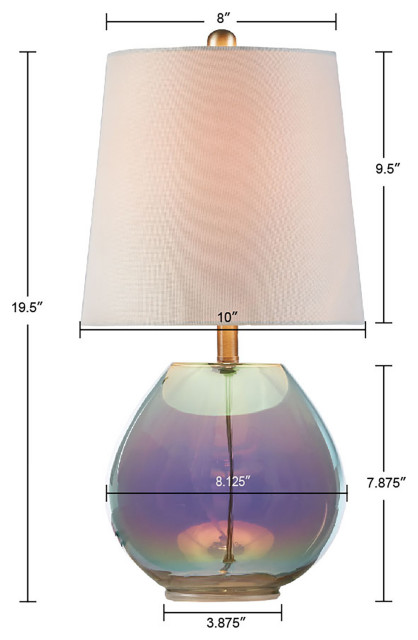 510 Design Ranier Iridescent Glass Table Lamp Green - Contemporary ...