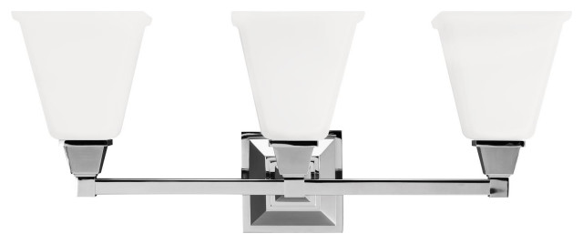 Seagull Lighting 4450403EN305 Three Light Wall Bath SeaGull Denhelm Chrome - Transitional ...