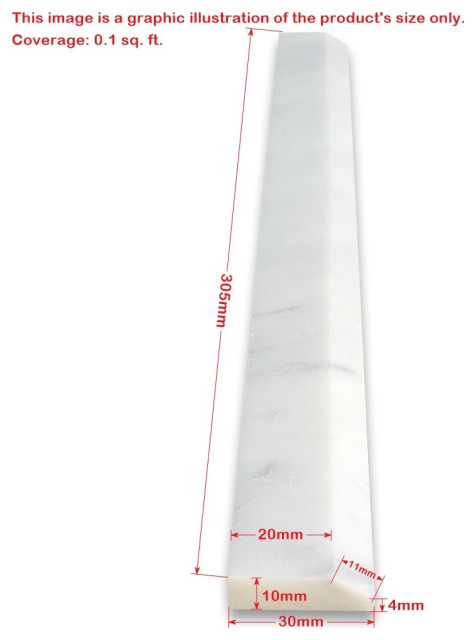 Bardiglio Gray Marble Beveled Pencil Edging Trim Molding Polished, 1 ...