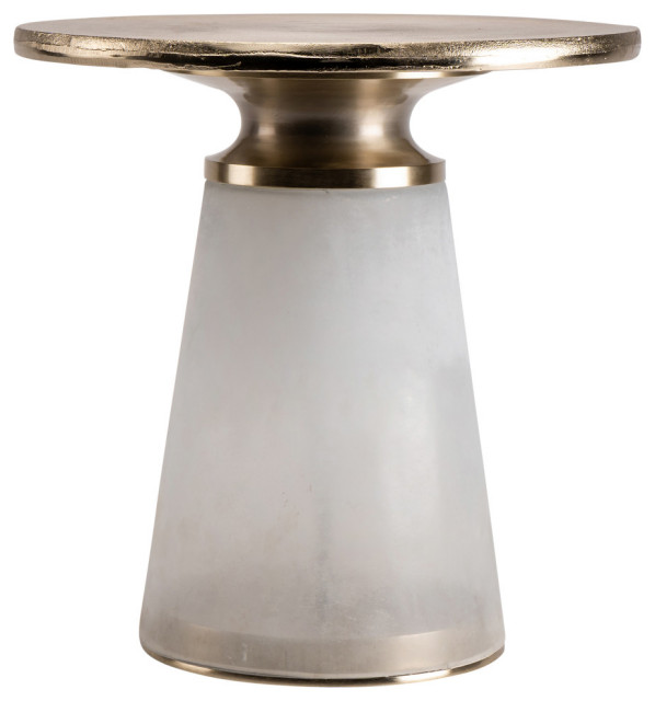 Metal Top, 18" Nebular Side Table, Frost - Transitional - Side Tables ...