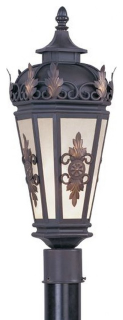 1 Light Outdoor Post Top Lantern, French Country Style 7.5"W ...