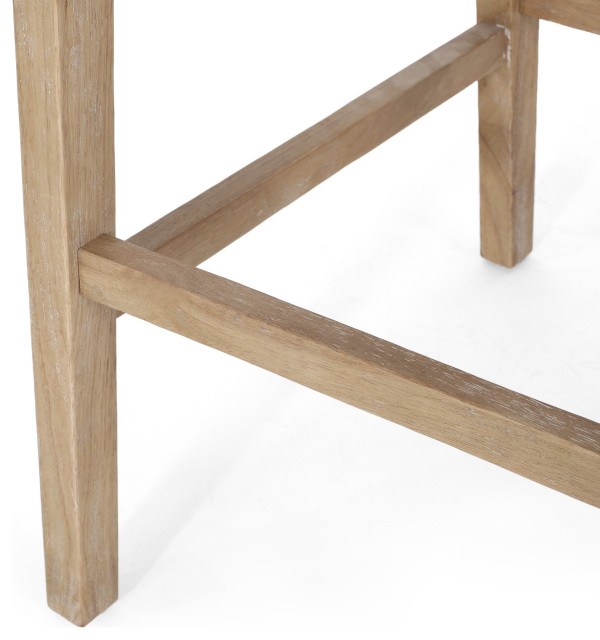 Oneida Rustic Fabric Upholstered Wood and Cane 30 inch Barstools (Set ...