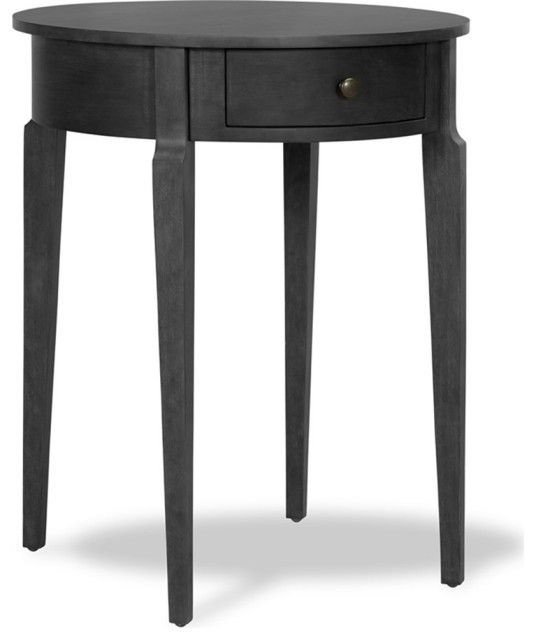 Finch Thaddeus Round Side Table Dark Gray - Transitional - Side Tables ...