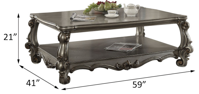 Versailles Coffee Table, Antique Platinum - Victorian - Coffee Tables ...