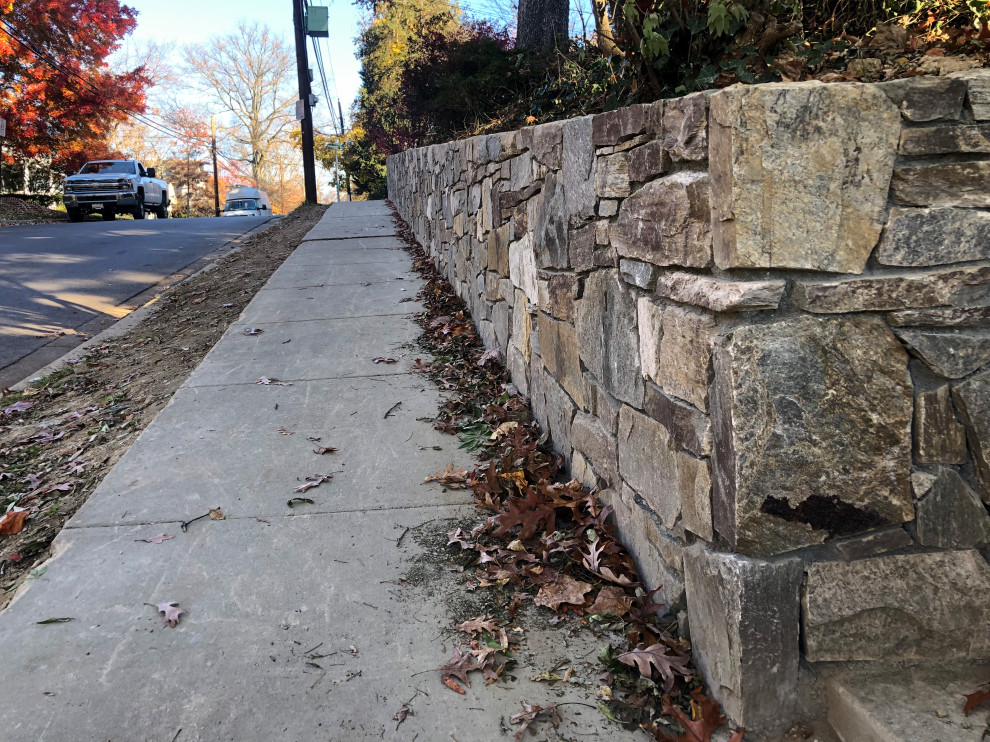 Building Stone Dry Stack Retaining Wall in Takoma Park MD - Exterior ...