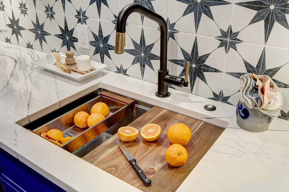 Colorful & Organized Small Kitchen - Transitional - Kitchen - New York ...