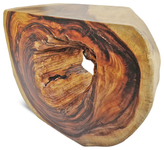 Organic Monkey Pod Side Table - Rustic - Console Tables - by Design Mix ...