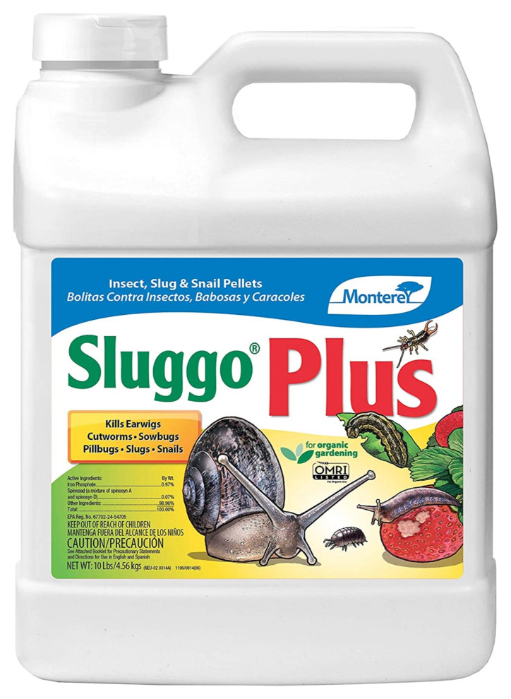 Monterey Sluggo Plus Wildlife and Pet Safe Slug Killer, 10 lb Bottle ...