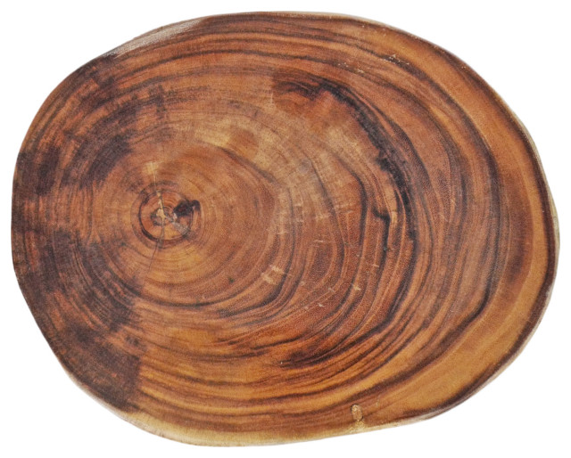 Teak Root Oval Stool/Side Table - Rustic - Side Tables And End Tables ...