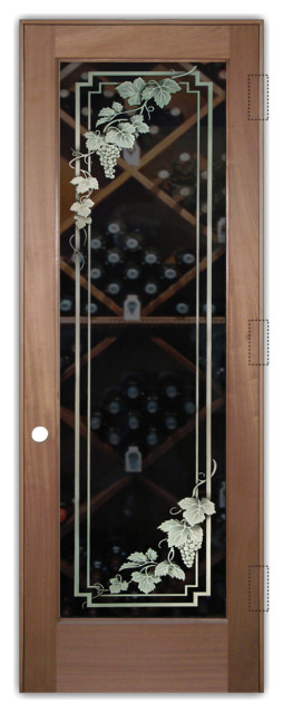 Wine Door - Vineyard Grapes Cascade - Primed - 28" x 80" - Book/Slab ...