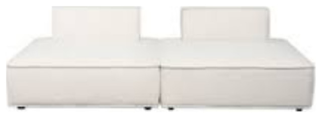 Cara 3-Piece Square Modular Lounger in Ivory Boucle Fabric by Diamond Sofa - Transitional ...