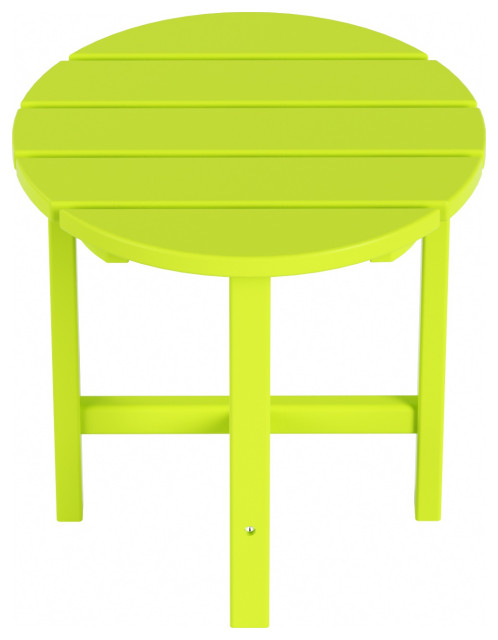 WestinTrends Adirondack Round Outdoor Patio Side Table, Porch Table ...