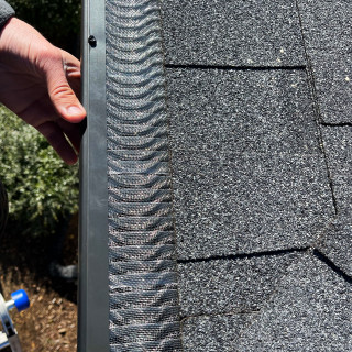 Professional installation of our gutter guard system on your home ...