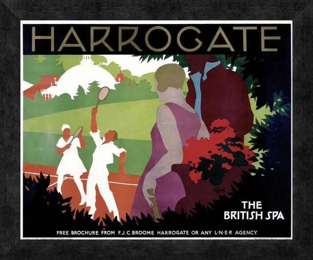 "Harrogate" Framed Canvas Giclee by Tom Purvis, 18"x15", 18"x15 ...