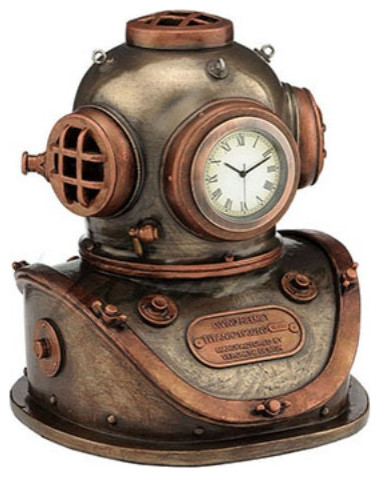Diving Helmet Clock by Veronese Design - Beach Style - Decorative ...