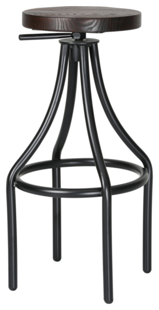 Fine Mod Imports Alta Bar Stool, Walnut - Industrial - Bar Stools And ...