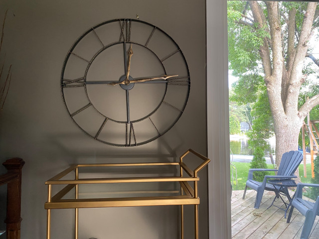 Round Wrought Iron Antique Wall Clock - Industrial - Wall Clocks - by ...