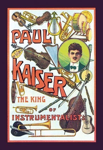 Paul Kaiser - the King of Instrumentalists, 12" x 18" - Traditional ...