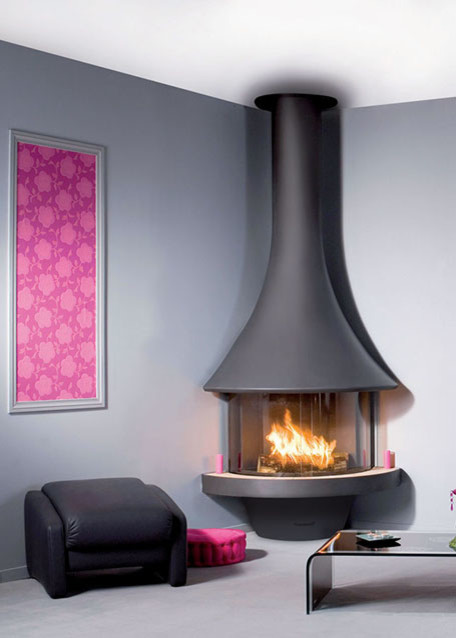 les cheminées murales design - Moderne - Lyon - par ECM CHEMINEES | Houzz