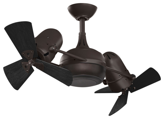 Dagny Rotational Ceiling Fan, Textured Bronze - Transitional - Ceiling ...