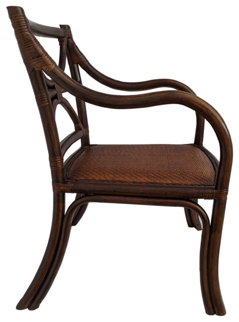Oriental Rattan Arm Chair - Tropical - Dining Chairs - by Oriental ...