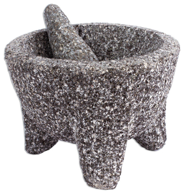 Novica Handmade Grand Tradition Basalt Molcajete (7 Inch) - Mortar And ...