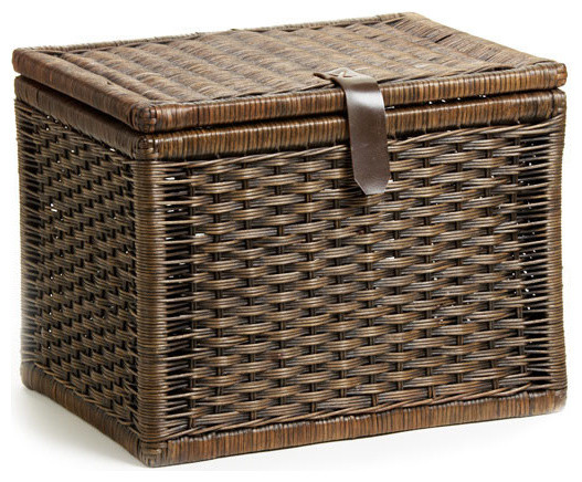 Small Wicker Storage Trunk, Standard - Decorative Trunks - by The ...