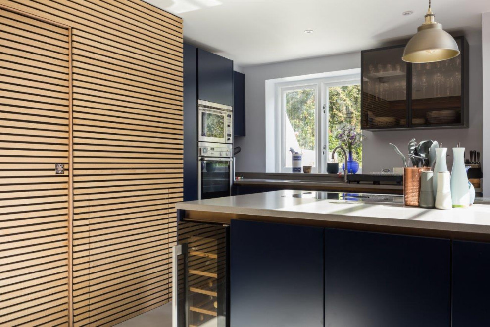 Modern copper and blue kitchen - Modern - Kitchen - London - by Puccini ...