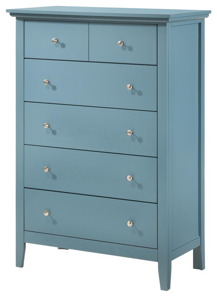 Hammond Teal 5 Drawer Chest of Drawers (32 in L. X 18 in W. X 48 in H ...