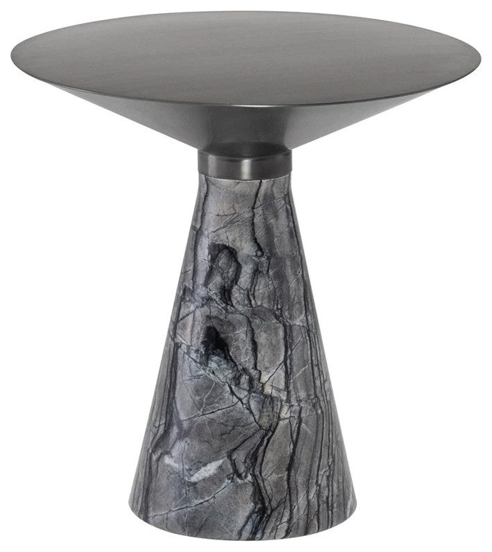 Tara Graphite Side Table - Transitional - Side Tables And End Tables ...