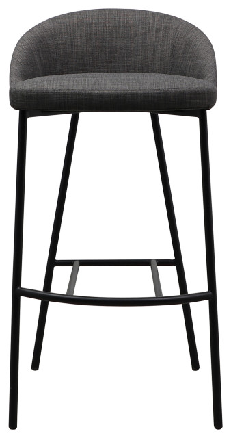 First of A Kind Soco Barstool Charcoal - Midcentury - Bar Stools And ...