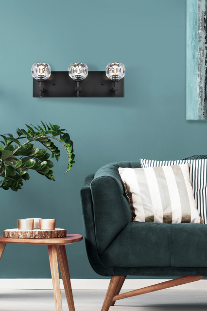 3 Light Wall Sconce, Gold, 5"Lx18"Wx6"H - Contemporary - Bathroom ...