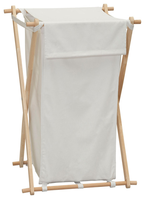 X-Frame Wood Laundry Hamper - Transitional - Hampers - by Household ...