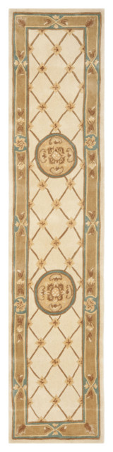 Safavieh Naples Na523b Handmade Ivory / Caramel Rug, 2' 3" x 10 ...