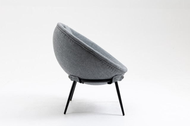 Mid Century Upholstered Cup Chair - Midcentury - Armchairs And Accent ...