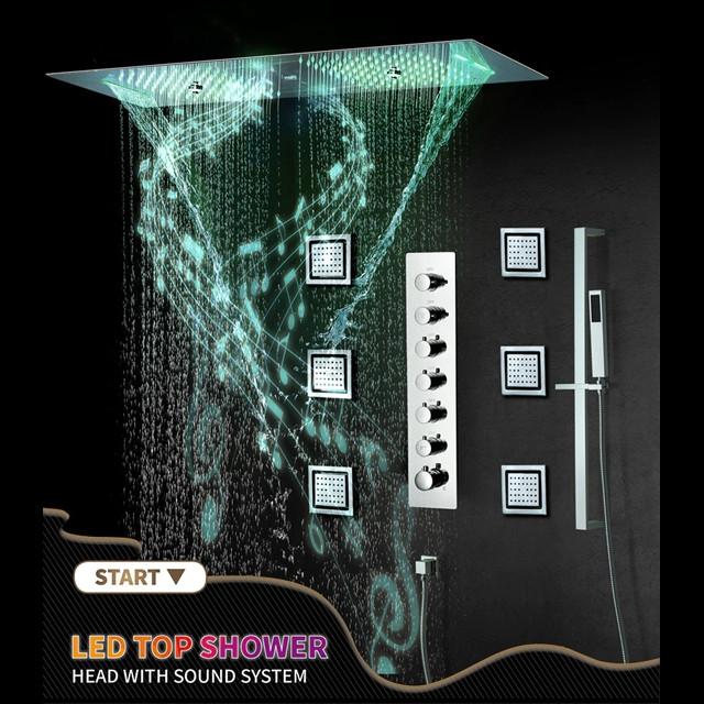 Remote Controlled Led Large Musical Shower System - Contemporary ...