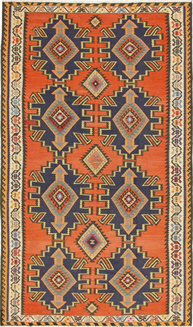 Persian Kilim Fars Azerbaijan Antique 9'10"x5'9", 9'10"x5'9 ...