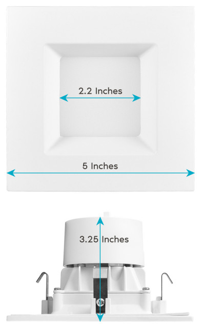 Luxrite 12 Pack 4" Square Recessed LED Can Light 5 Color Option ...