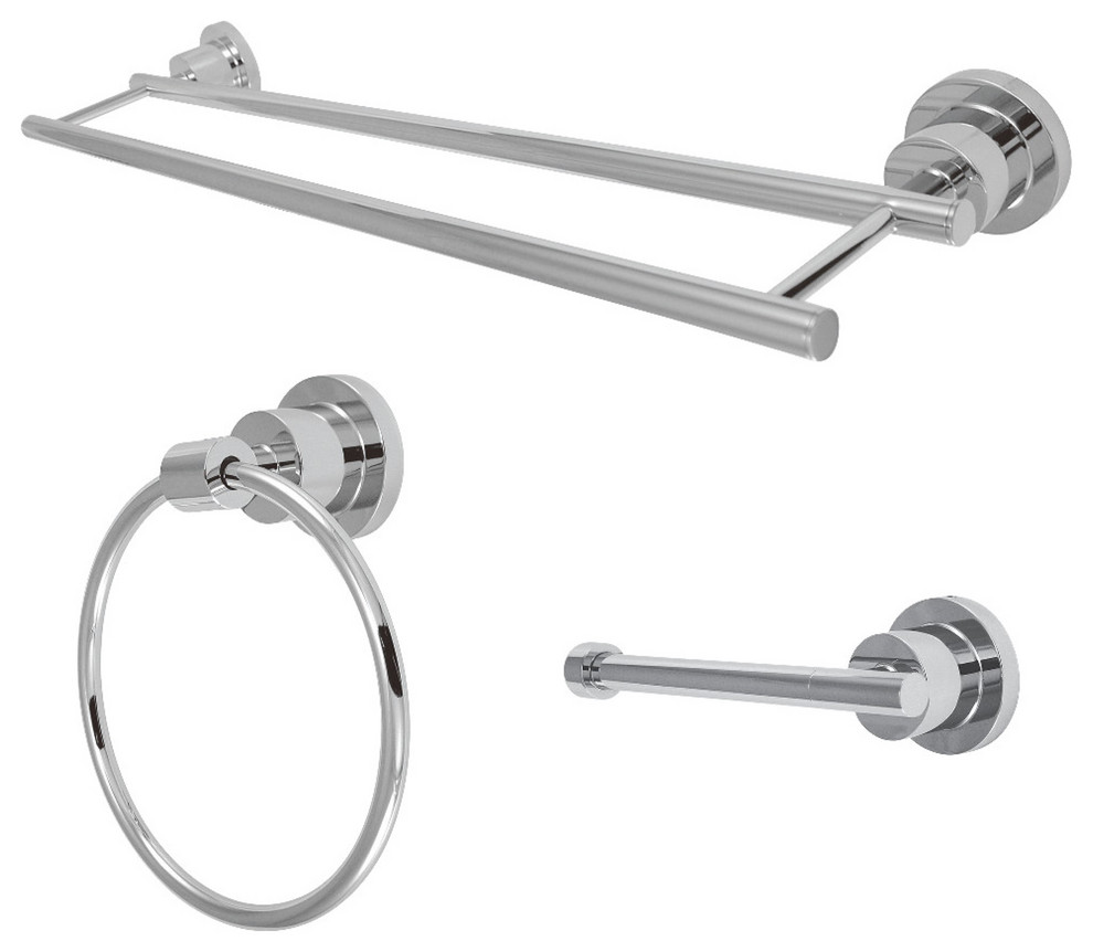 Kingston Brass Bak821348c 3 Piece Bathroom Accessories Set Polished
