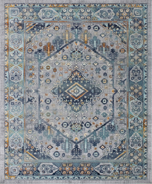 Noori Rug High-Low Westfield Silver/Blue Rug, 3'0" x 5'3 ...
