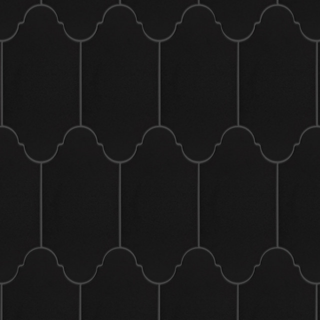 Textilis Provenzal Porcelain Floor and Wall Tile, Black, Sample ...