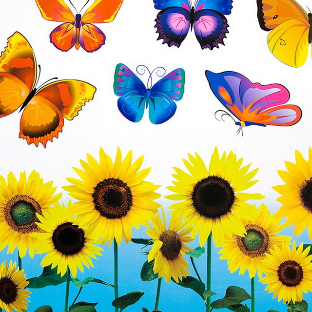 Flying Butterflies 6 - Wall Decals Stickers Appliques Home Decor ...