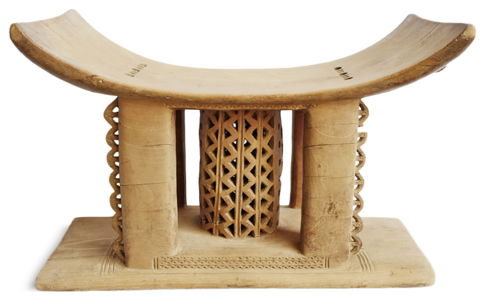 Consigned Vintage Asante Chief Stool - Mediterranean - Accent And ...