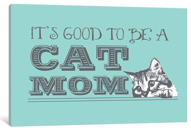 "Cat Mom Greeting Card" by Dog is Good and Cat is Good Canvas Print ...