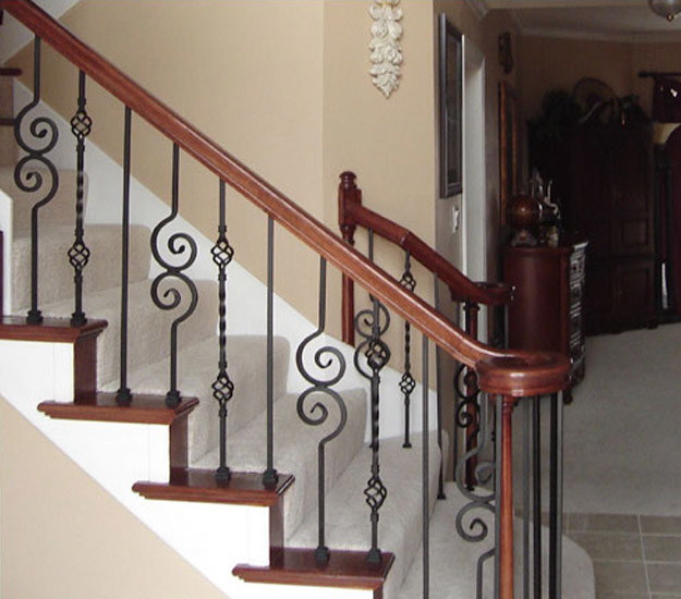 Wrought Iron Balusters: Scroll Series - Transitional - Staircase ...