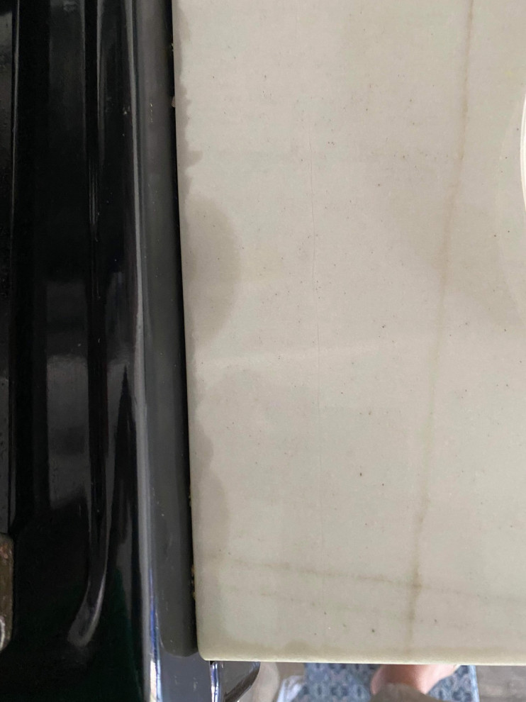 Quartzite countertop staining