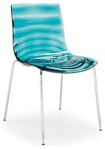 Acrylic Blue Ripple Water Chair - Contemporary - Outdoor Dining Chairs ...