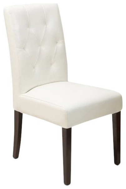Noble House Rockwell Dining Chair in Ivory (Set of 2) - Transitional ...