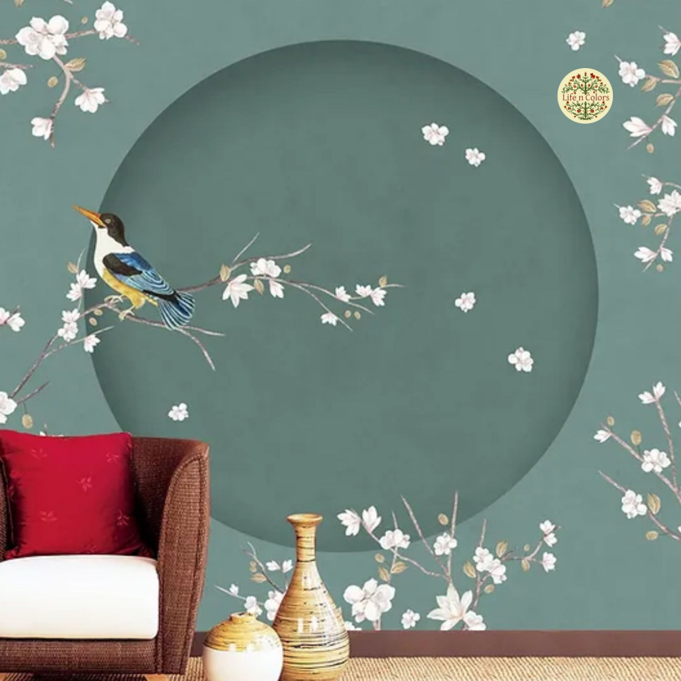 Premium Chinoiserie Wallpaper Design for Walls - Living Room - Delhi ...