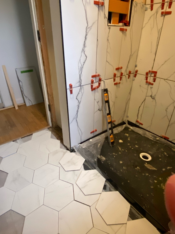 floor tile color to go with shower tile